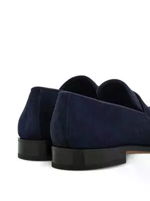 FERRAGAMO Tramezza Penny Loafers In Calfskin Suede