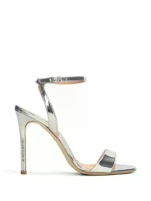 THE SELLER Metallic Ankle-strap Stiletto Sandals - Silver