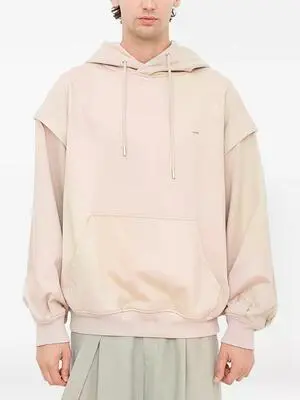 SONGZIO Embroidered Layered Hoodie - Neutrals