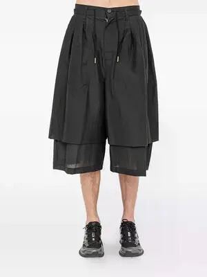 SONGZIO Ghostfold Layered Shorts - Black