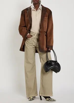 Acne Studios Two-toned Wide-leg Jeans - Sage