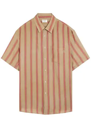 Saint Laurent Striped Satin-twill Shirt - Multicoloured 1