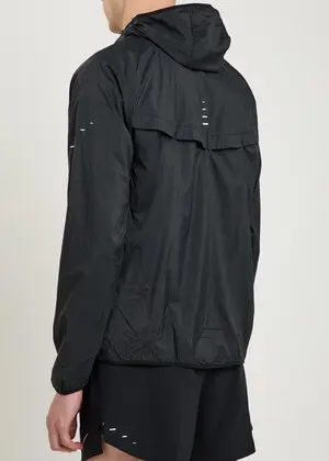 Nike Repel Uv Hooded Running Jacket - Black