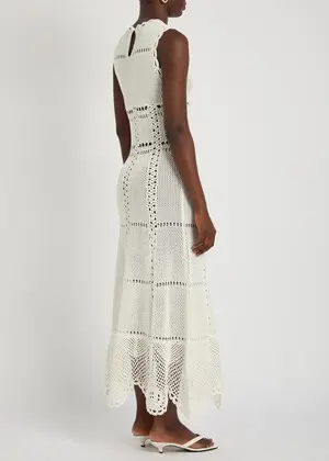 Erdem Crochet Cotton Maxi Dress - Ivory