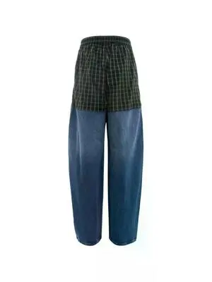 Alexander Wang Layered Check-pattern Jeans
