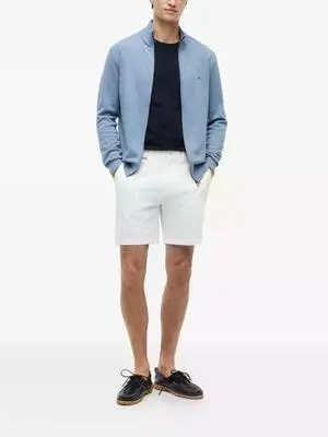 Tommy Hilfiger Logo-embroidered Zip-up Cardigan - Blue