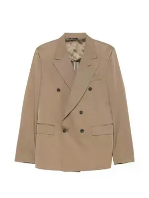 Brian Dales Double-breasted Peak-lapel Blazer - Brown