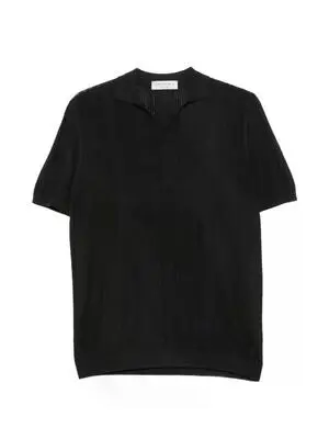 JEORDIE'S Polo-collar T-shirt - Black