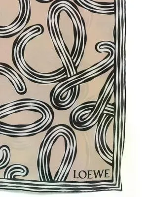 Loewe Anagram-print Silk Scarf