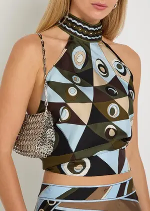 Emilio Pucci Printed Silk Halter Neck Top - Multicoloured