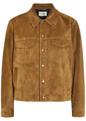 Saint Laurent Suede Jacket With Press-stud Details