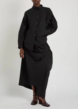 Issey Miyake Twisted Draped Cotton-blend Shirt