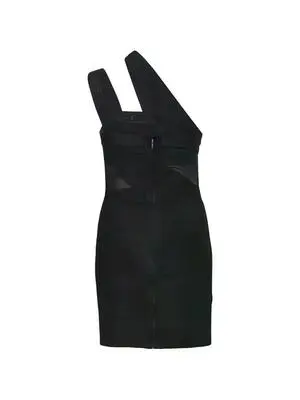 David Koma One-shoulder Bodycon Dress With Logo Straps