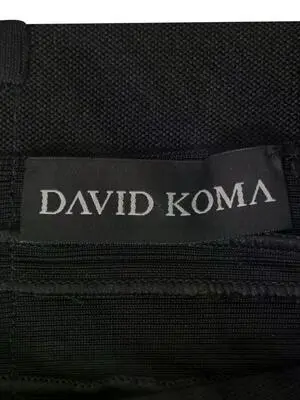 David Koma One-shoulder Bodycon Dress With Logo Straps