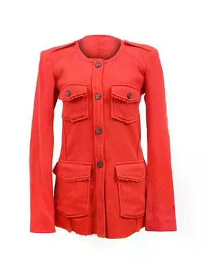 ISABEL MARANT VINTAGE Wool Buttoned Pockets Jacket - Red