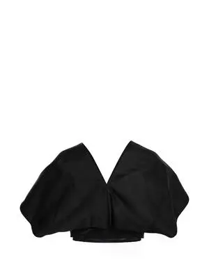 LOUIS VUITTON Satin Cape-shoulder Corset Top