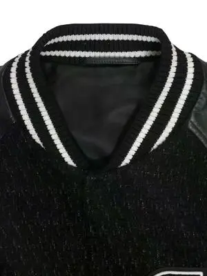 Valentino Garavani Vlogo Tweed Bomber Jacket