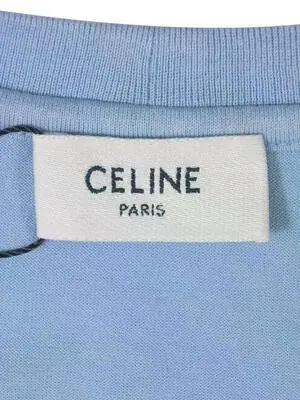 Celine Logo Embroidered T-shirt
