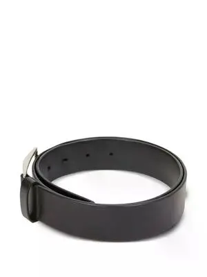 Bottega Veneta Smooth Leather Belt With Silver-tone Hardware - Black