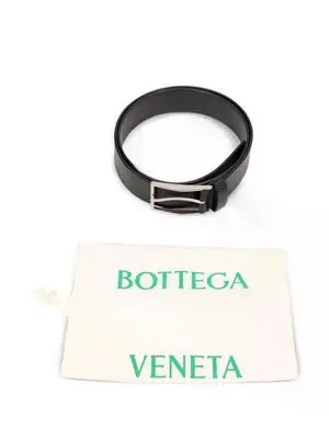 Bottega Veneta Smooth Leather Belt With Silver-tone Hardware