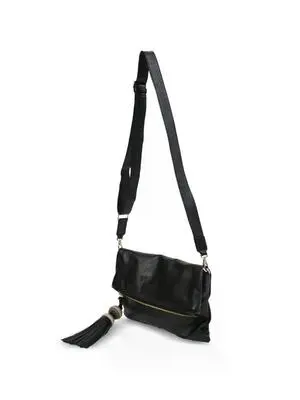 ANYA HINDMARCH Foldover Tassel Crossbody Bag