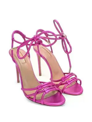 AQUAZZURA Laura Metallic Sandals