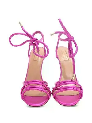 AQUAZZURA Laura Metallic Sandals