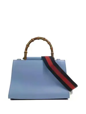 Gucci Nymphaea Bamboo Shoulder Bag - Blue
