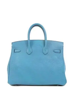 Hermès Birkin 25 Togo Leather Tote Bag - Blue