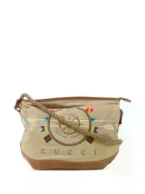 Gucci Embroidered Gg Shoulder Bag