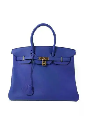 Hermès 35 Birkin Tote Bag - Blue