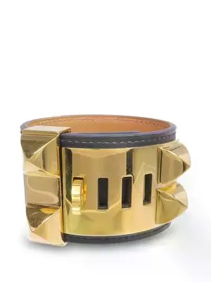 Hermès Collier De Chien Leather Bracelet - Gold