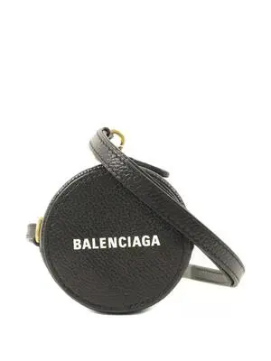 Balenciaga Logo-print Circular Coin Case