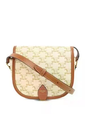 Celine Triomphe Folco Shoulder Bag - Neutrals