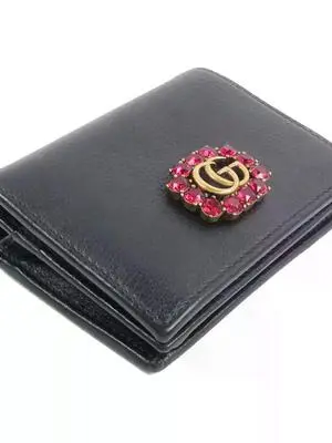 Gucci Gg Marmont Crystal-embellished Wallet