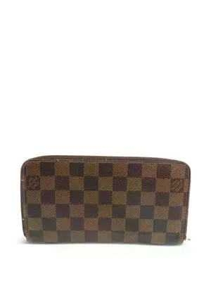 LOUIS VUITTON Damier Ebene Zippy Wallet - Brown