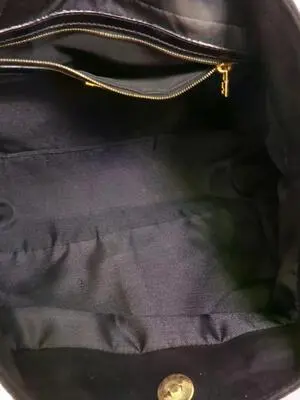 Fendi Ff Logo Suede Tote Bag
