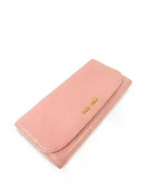 Miu Miu Logo-plaque Leather Wallet