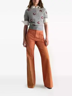 Dorothee Schumacher Distressed Floral Motif T-shirt - Grey