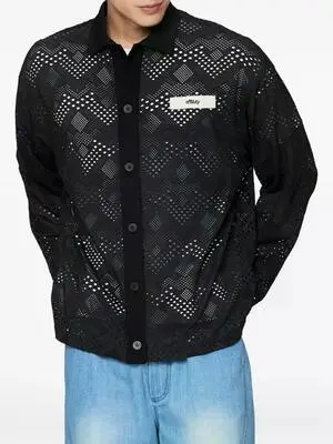 OFF DUTY Nauru Perforated Logo-patch Shirt