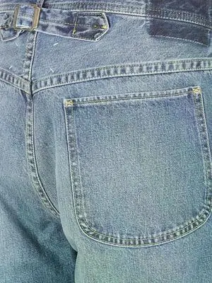 MAISON MARGIELA Buckle Detail Straight Leg Jeans - Blue