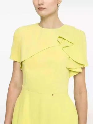 NISSA Ruffled A-line Midi Dress