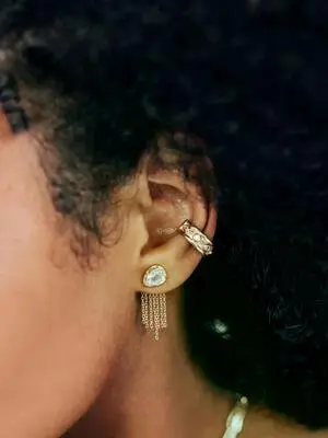 Anzie Mélia Pear Fringe Earrings