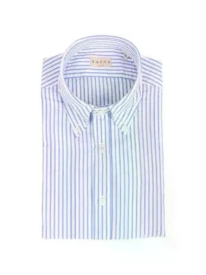 XACUS Striped Seersucker Shirt - Blue