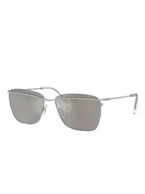 SWAROVSKI Crystal Embellished Square Sunglasses