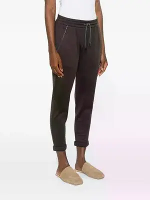 Brunello Cucinelli Monili-trim Track Pants - Brown