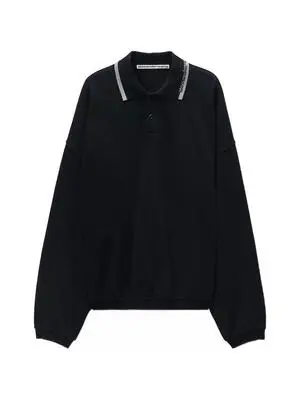 Alexander Wang Long-sleeve Polo Shirt - Black