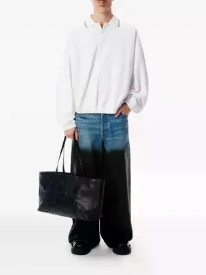 Alexander Wang Coated Wide Leg Jeans - Black
