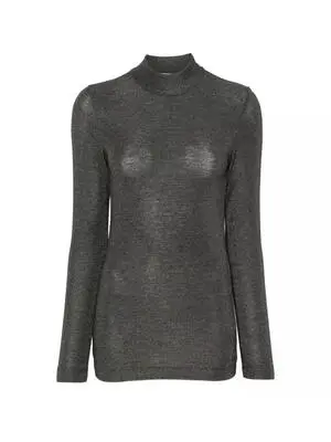 Brunello Cucinelli High-neck Metallic-effect Sweater