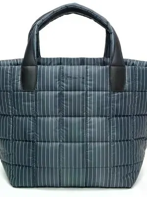 VEECOLLECTIVE Porter Quilted Pinstripe Tote Bag - Blue